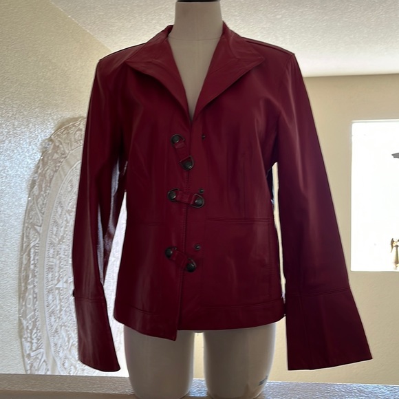 Pamela McCoy | Jackets & Coats | Red Leather Jacket | Poshmark
